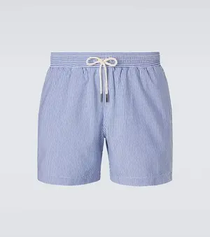 Orlebar Brown Boxer Striped Swim Trunks - Blue