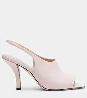 TOTEME Leather Slingback Sandals - Pink