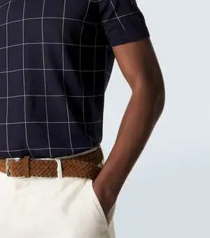 Dunhill Colorblocked Cotton And Silk Sweater
