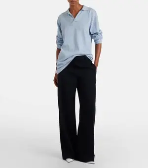 THE ROW Niosa Cotton And Linen Polo Sweater