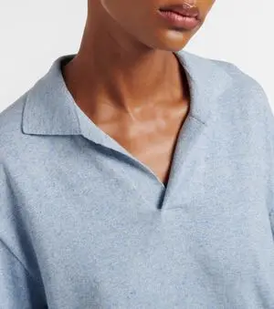 THE ROW Niosa Cotton And Linen Polo Sweater