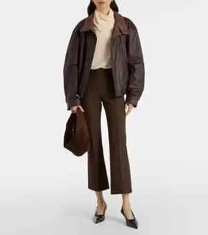 Vince Niki Cropped Pants - Brown