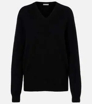 THE ROW Numi Cashmere V-neck Top
