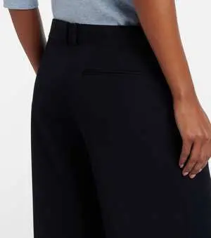 THE ROW Dender Wool Gabardine Wide-leg Pants