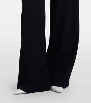 THE ROW Dender Wool Gabardine Wide-leg Pants