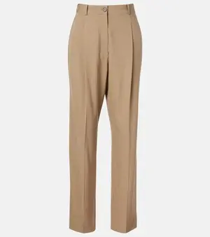THE ROW Gianni Wool Straight Trousers