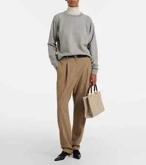 THE ROW Gianni Wool Straight Trousers