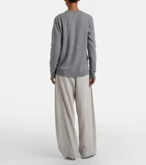 THE ROW Pleated Silk-blend Wide-leg Trousers