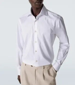 Kiton Cotton Poplin Shirt - White