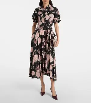 Erdem Floral Belted Shirt Dress