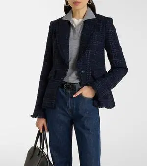 Veronica Beard Checked Tweed Blazer