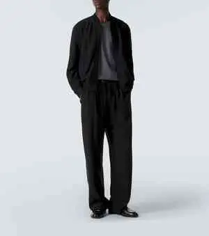 Giorgio Armani Logo Blouson Jacket - Black