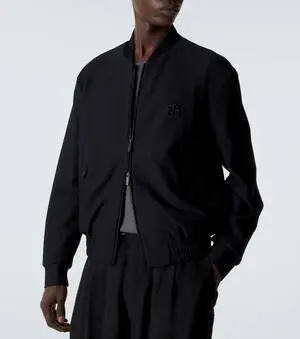 Giorgio Armani Logo Blouson Jacket - Black