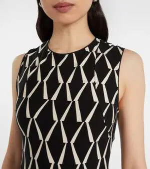 Max Mara Lampara Cotton-blend Midi Dress