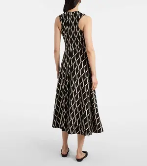 Max Mara Lampara Cotton-blend Midi Dress