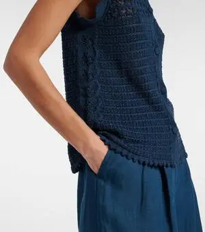 ERES Aurora Crochet Top - Blue