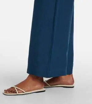 ERES Linen Wide-leg Pants - Blue