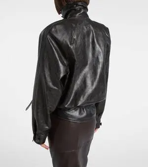 Magda Butrym Belted Leather Jacket - Black