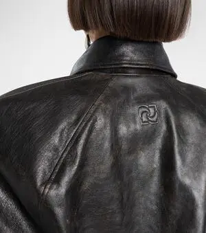 Magda Butrym Belted Leather Jacket - Black