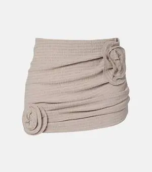 Magda Butrym Striped Mini Skirt - Beige