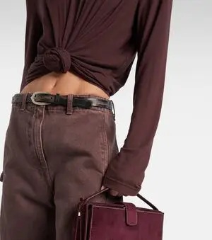 Magda Butrym Cotton-blend Knit Top - Brown