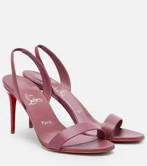 CHRISTIAN LOUBOUTIN O Marilyn 85 Leather Sandals - Purple