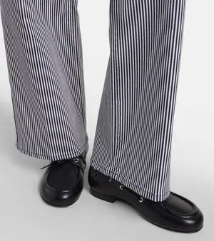 FRAME Le Slim Palazzo Striped Wide-leg Pants