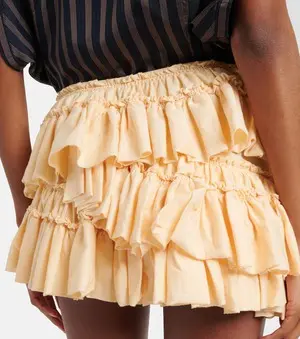 Dries Van Noten Ruffled Asymmetric Miniskirt