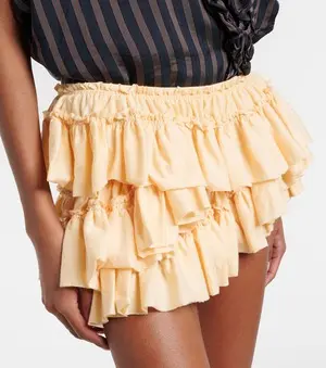 Dries Van Noten Ruffled Asymmetric Miniskirt
