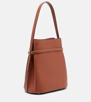 TOTEME Belted Leather Tote - Brown