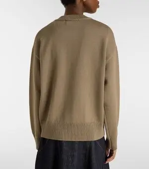 AMI Paris De Coeur Wool And Cotton Cardigan