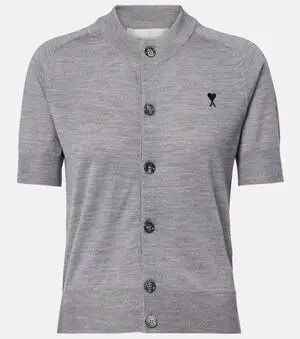 AMI Paris Merino Wool Cardigan