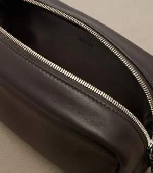 THE ROW Astra Small Leather Pouch - Brown