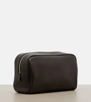 THE ROW Astra Small Leather Pouch - Brown