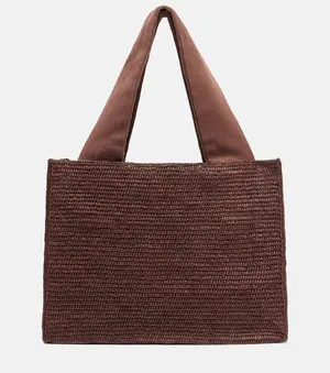 THE ROW Loretta Raffia Tote Bag - Brown