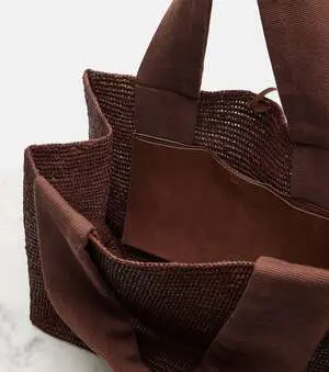 THE ROW Loretta Raffia Tote Bag - Brown