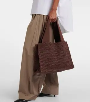 THE ROW Loretta Raffia Tote Bag - Brown