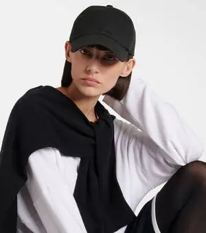 THE ROW Caspian Cotton Canvas Baseball Cap - Black