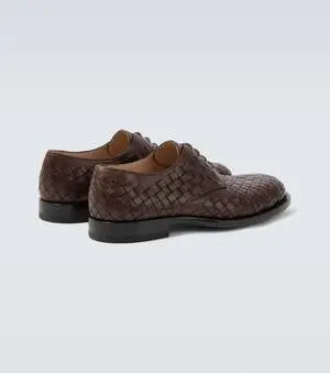 THE ROW Novus Woven Leather Derby Shoes - Brown