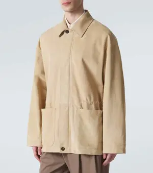 THE ROW Vilmo Suede Jacket - Beige