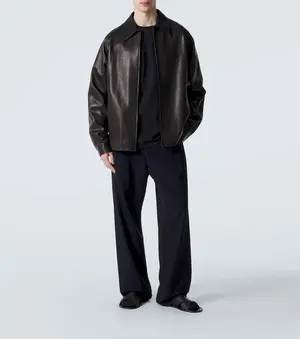 THE ROW Ari Wide-leg Wool Pants - Blue