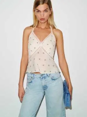 REFORMATION Monica Lace Top - Ivory