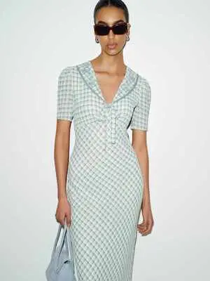 REFORMATION Hiroka Midi Dress - Blue