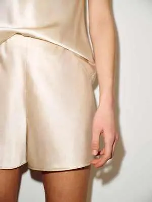 REFORMATION Gale Silk Mid Rise Short - Ivory