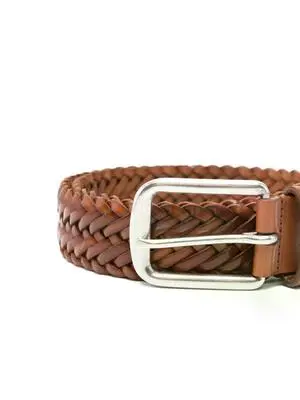 Sandro Braided Leather Belt - Brown