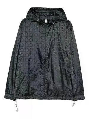 Sandro Square-pattern Jacket - Black