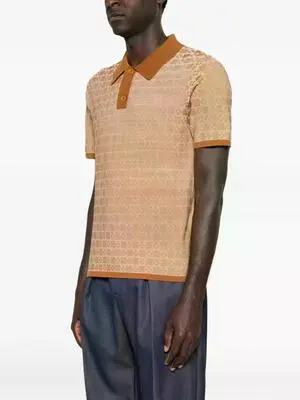 Sandro Square Cross Polo Shirt - Neutrals