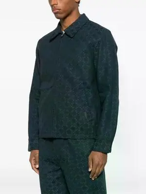Sandro Square Pattern Zip Jacket