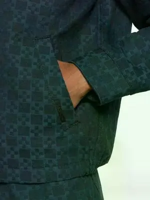 Sandro Square Pattern Zip Jacket