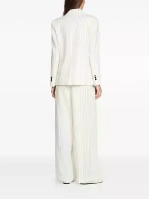 Sandro Striped Double-breasted Blazer - Neutrals